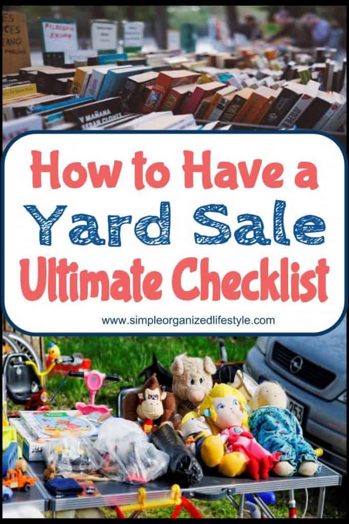 How to Have a Yard Sale Ultimate Checklist - Home Money Habits