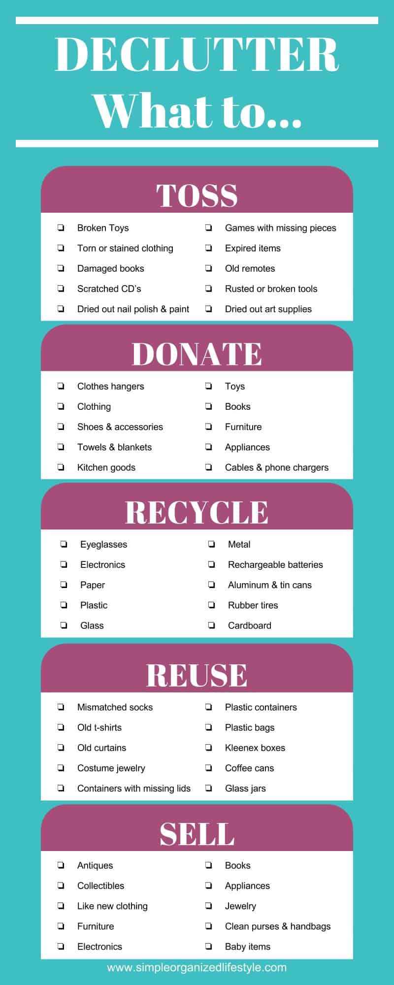 Declutter: What to Toss, Donate, Recycle, Reuse & Sell - Home Money Habits